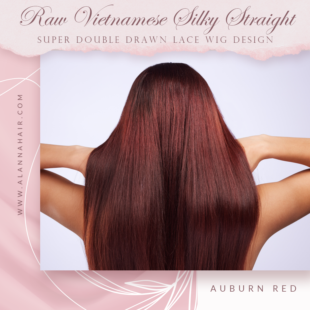 SUPER Double Drawn #33 Auburn Red Color HD Lace Wig Design – Alanna ...